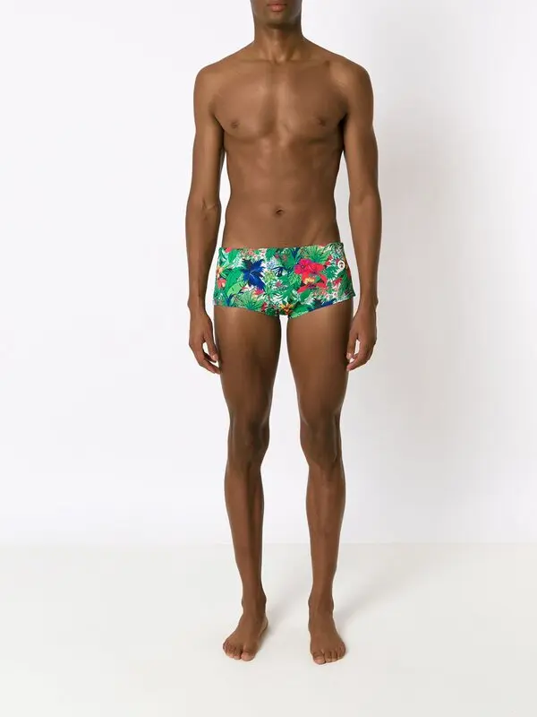 AMIR SLAMA Floral Print Swimming Trunks