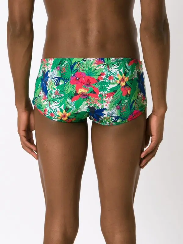 AMIR SLAMA Floral Print Swimming Trunks