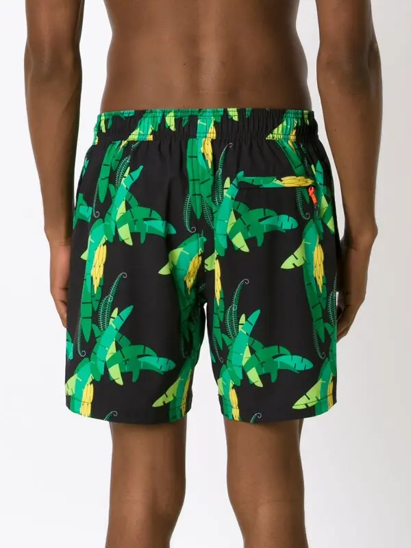 AMIR SLAMA Leaf-print Swim Shorts