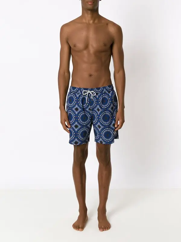 AMIR SLAMA Abstract-print Drawstring Swim Shorts