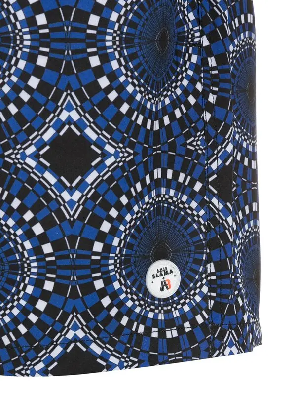 AMIR SLAMA Abstract-print Drawstring Swim Shorts
