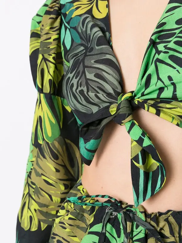 AMIR SLAMA Tropical Print Blouse