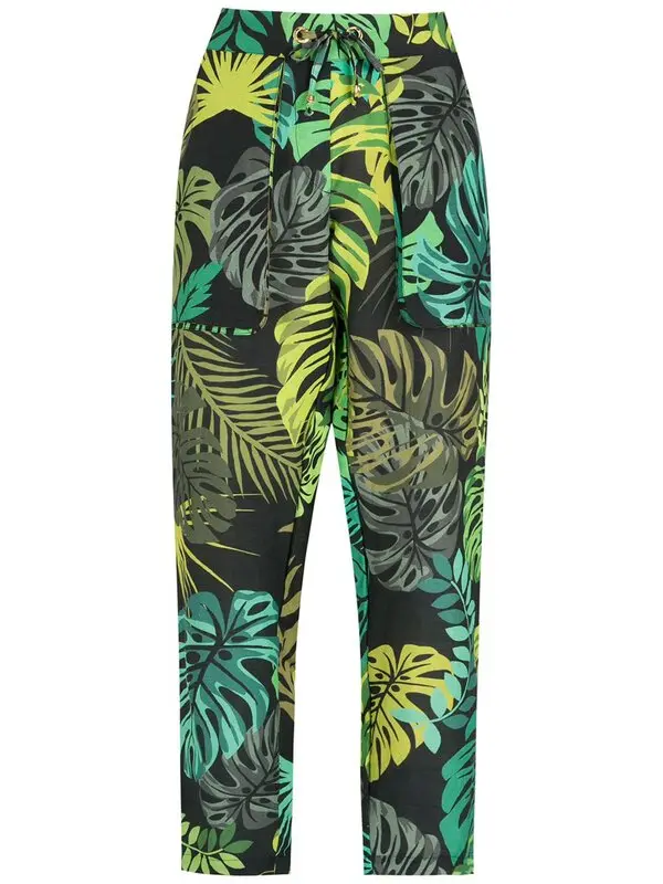 AMIR SLAMA Tropical Print Trousers