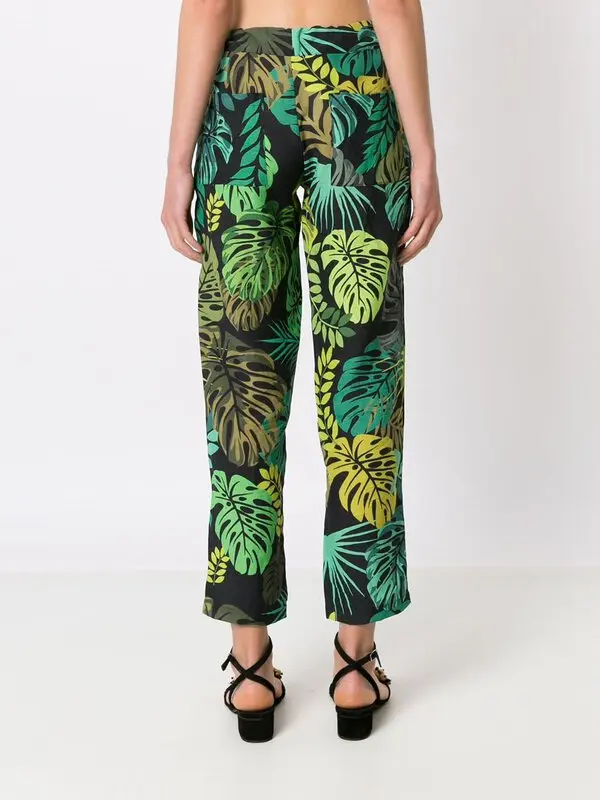 AMIR SLAMA Tropical Print Trousers