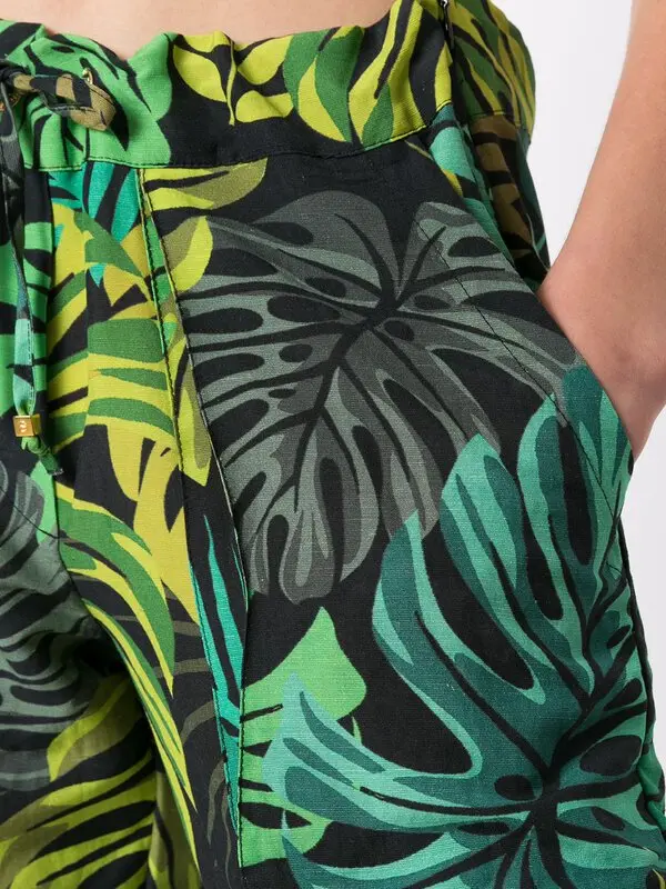 AMIR SLAMA Tropical Print Trousers