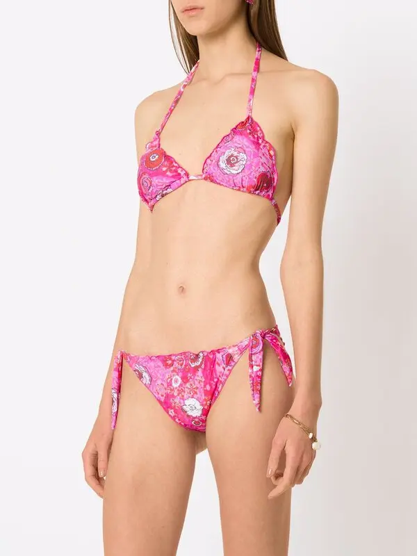 AMIR SLAMA Floral Print Bikini