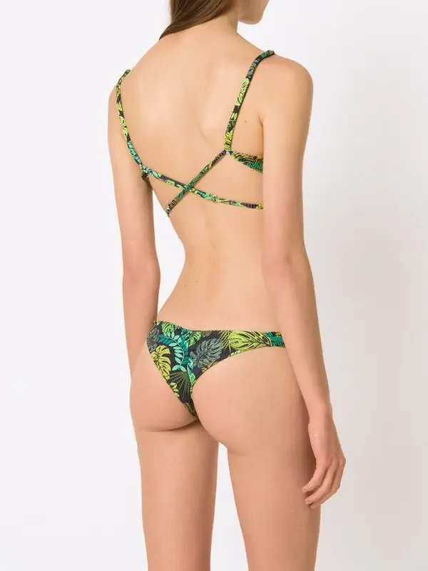 AMIR SLAMA Tropical Print Bikini