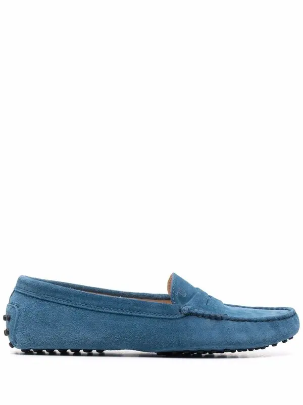 TOD'S Penny-slot Suede Loafers - Blue