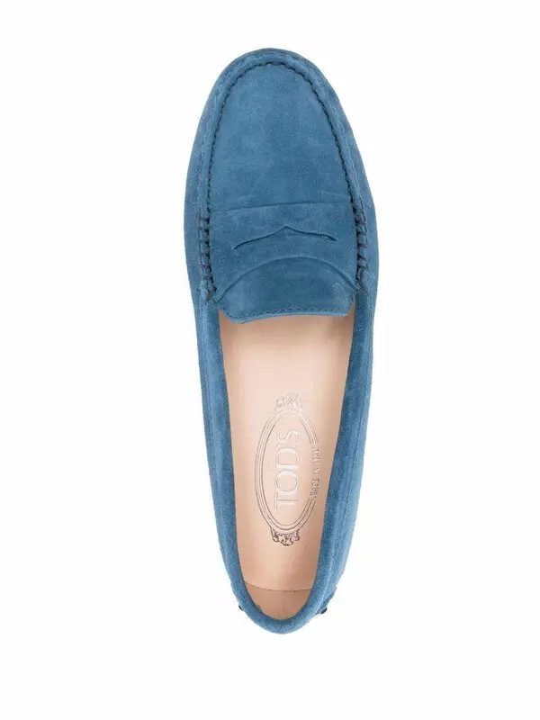 TOD'S Penny-slot Suede Loafers - Blue