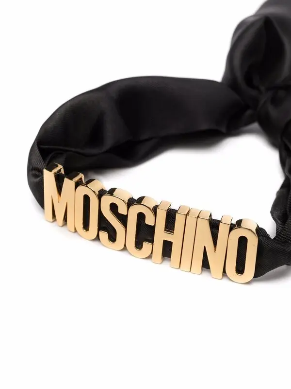 Moschino Logo-plaque Silk Scarf