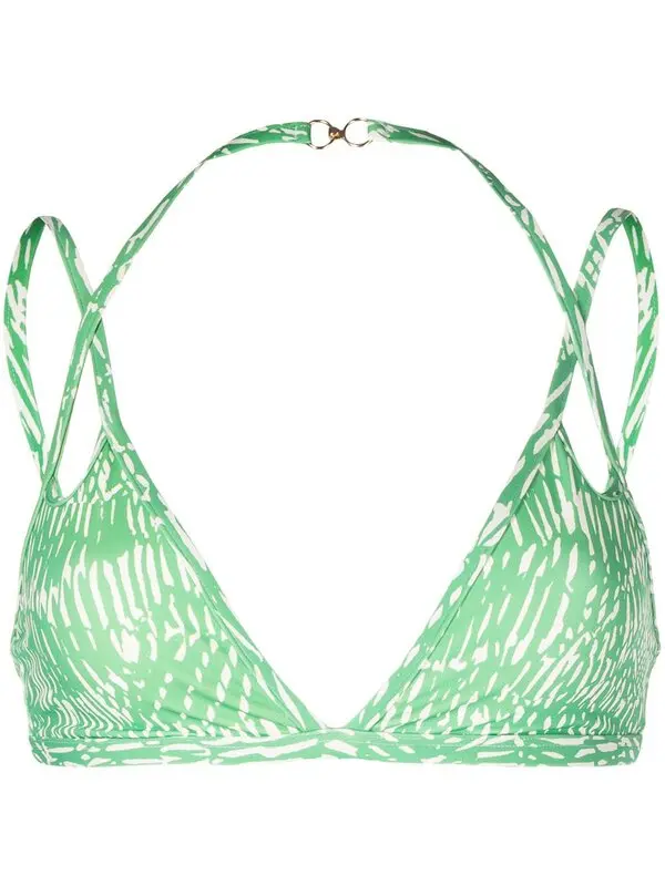 Simkhai Cut-out Bikini Top - Green