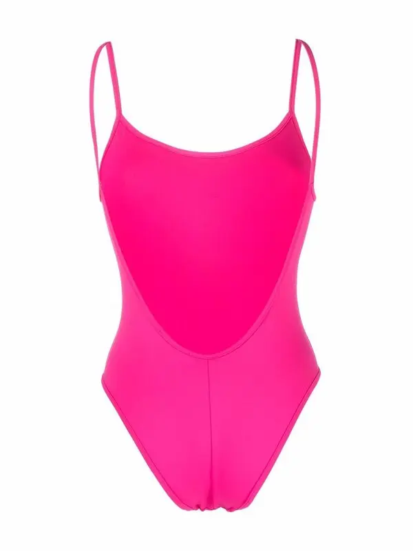 MANOKHI Scoop-neck Backless Swimsuit - Pink
