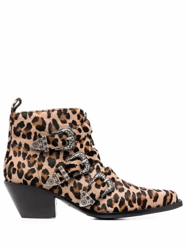 R13 Leopard-print Cowboy Boots