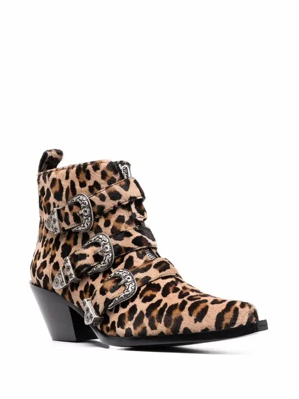 R13 Leopard-print Cowboy Boots