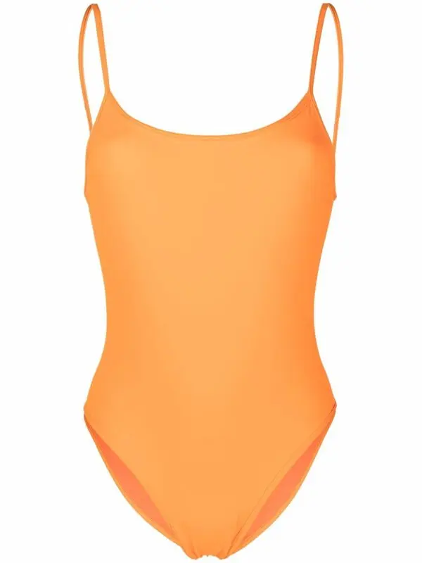 MANOKHI Scoop-neck Backless Swimsuit - Orange