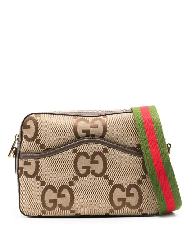 Gucci Jumbo Gg Messenger Bag - Brown | Editorialist