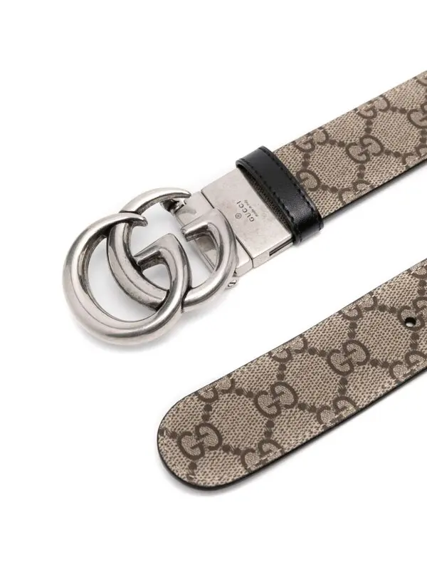 Gucci Gg Marmont Reversible Belt - Neutrals