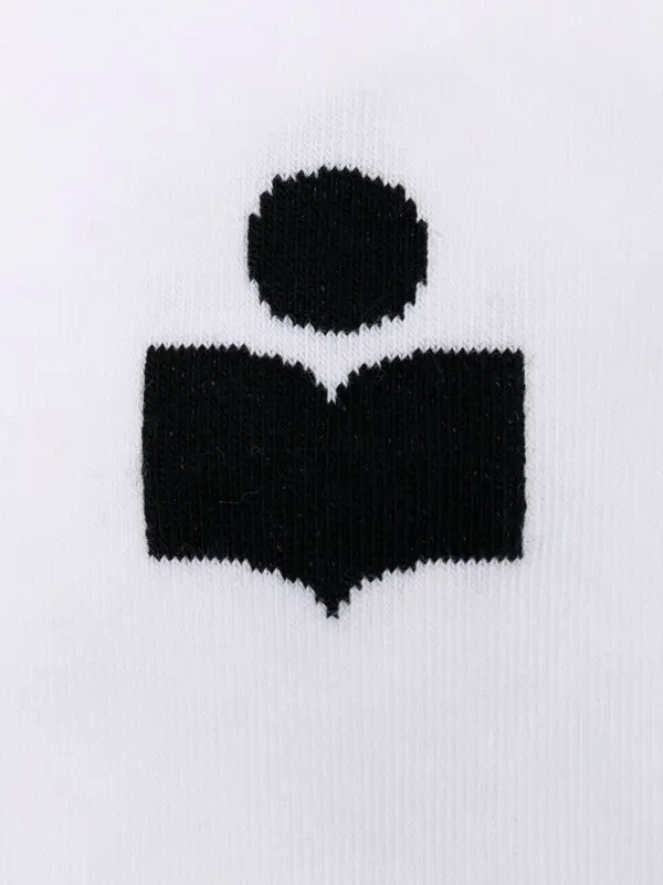 Isabel Marant Étoile Siloki Logo Socks - White