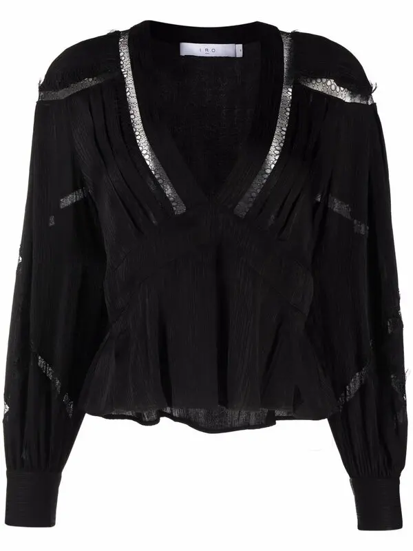 IRO PARIS V-neck Long-sleeve Top