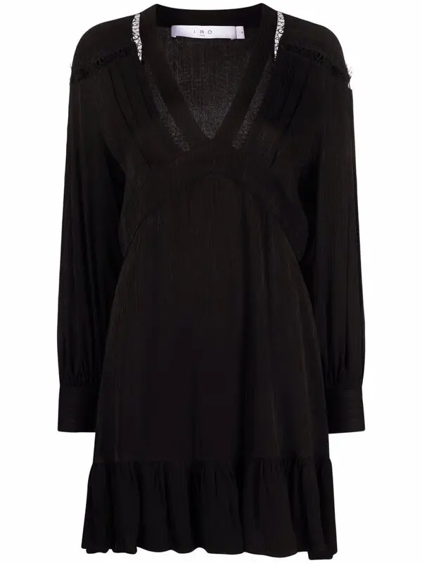IRO PARIS Lace-panel Shift Dress - Black