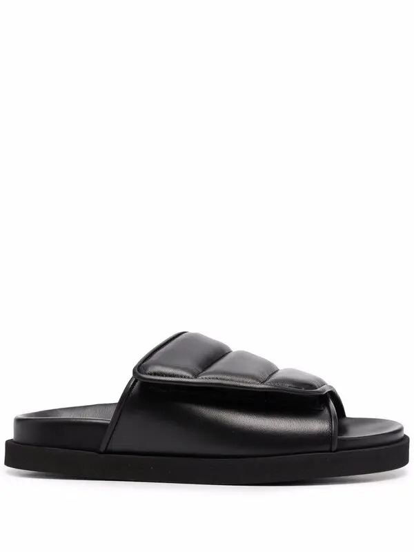 GIABORGHINI Padded Strap Slides - Black