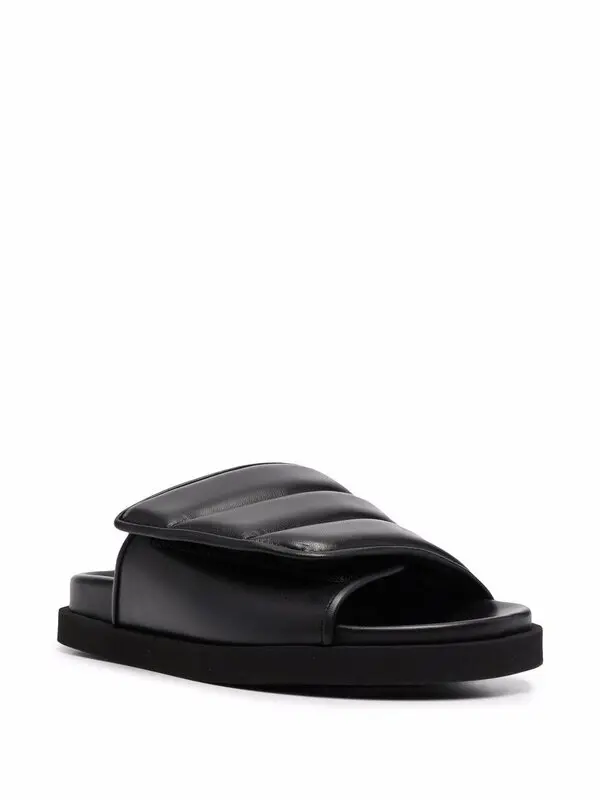 GIABORGHINI Padded Strap Slides - Black
