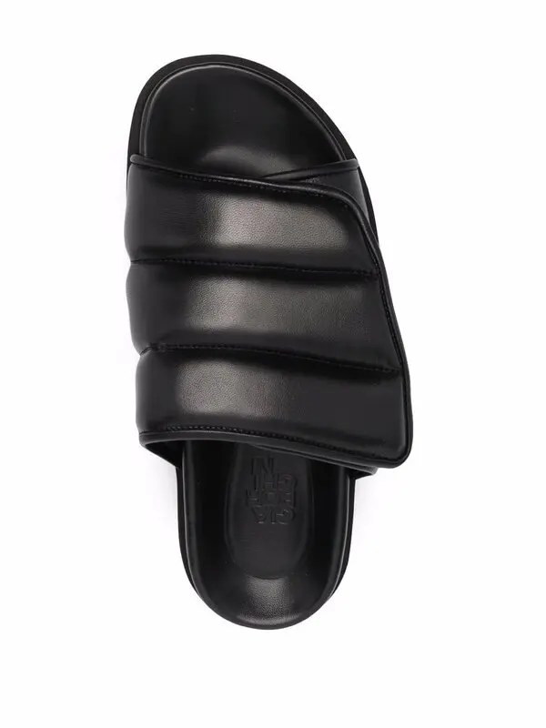GIABORGHINI Padded Strap Slides - Black