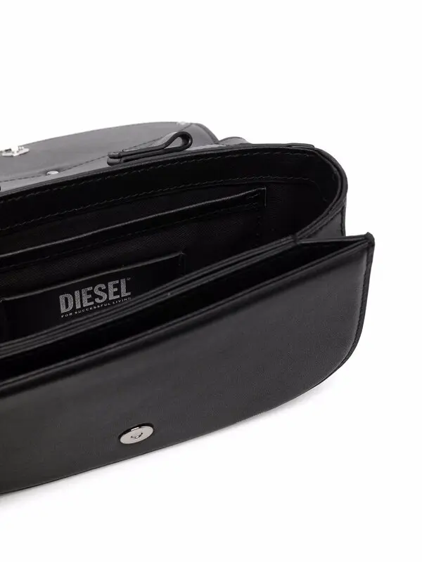 DIESEL® 1dr Leather Shoulder Bag - Black