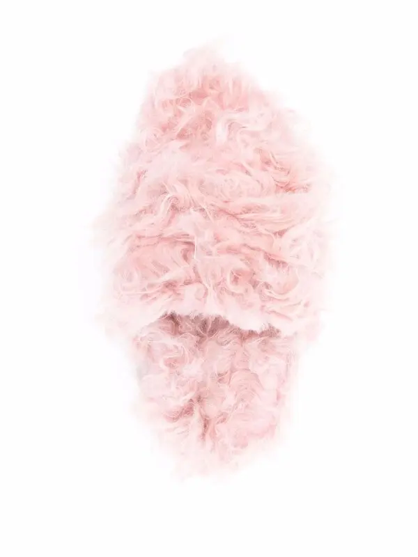 Red Valentino Furry Slip-on Sandals