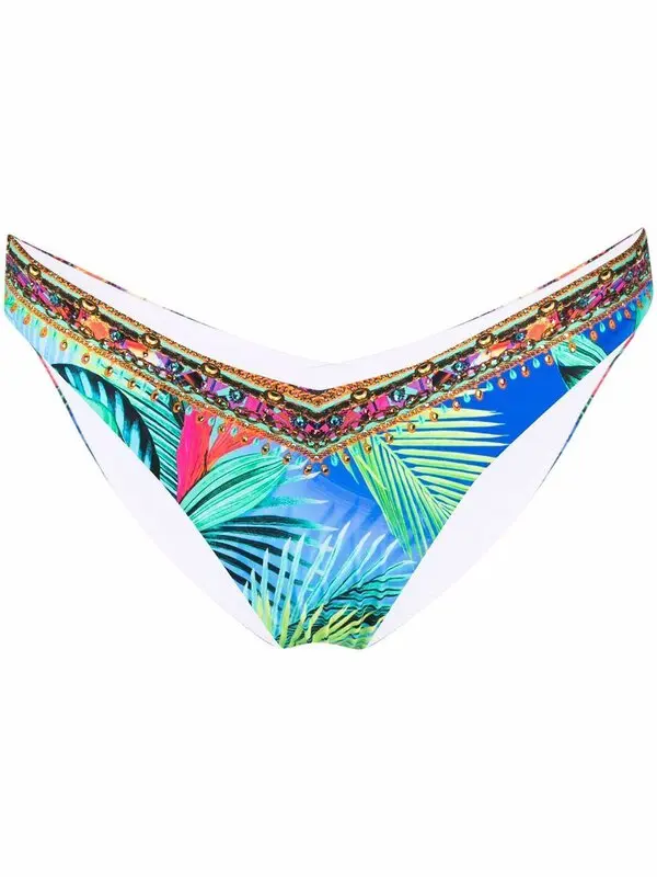 Camilla Whats Your Vice Print Bikini Bottom - Green