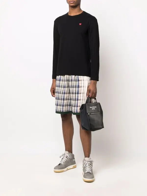 Play Comme Des Garcon Logo-patch Cotton T-shirt - Black