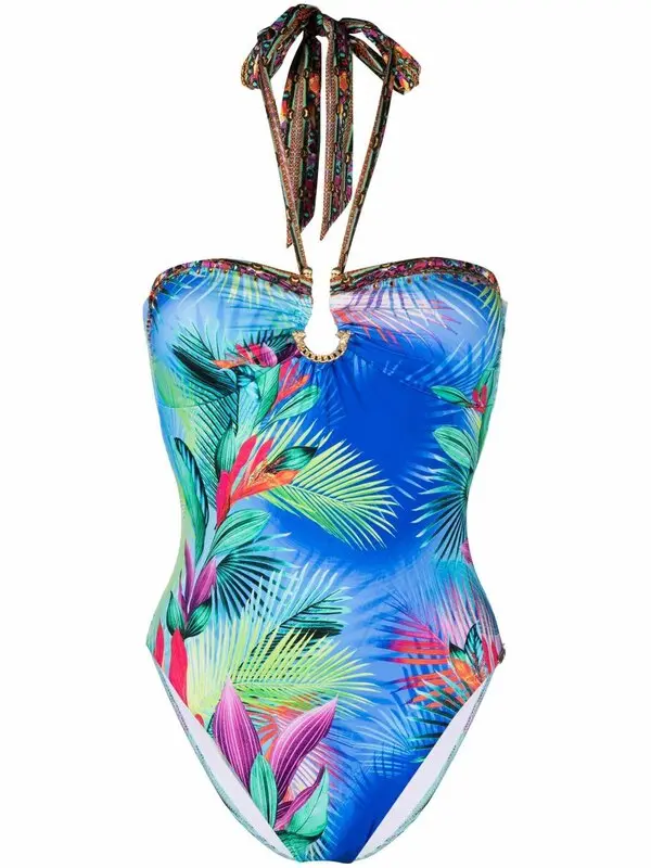 Camilla Whats Your Vice-print Swimsuit - Blue