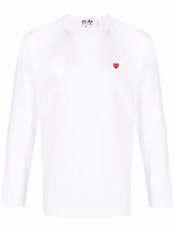 Play Comme Des Garcon Pathc-detail Cotton T-shirt