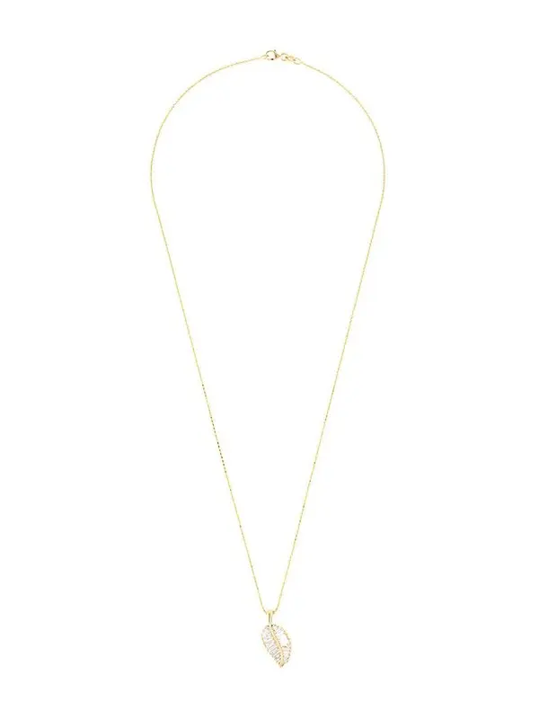ANITA KO 18kt Yellow Palm Leaf Diamond Pendant Necklace - Gold