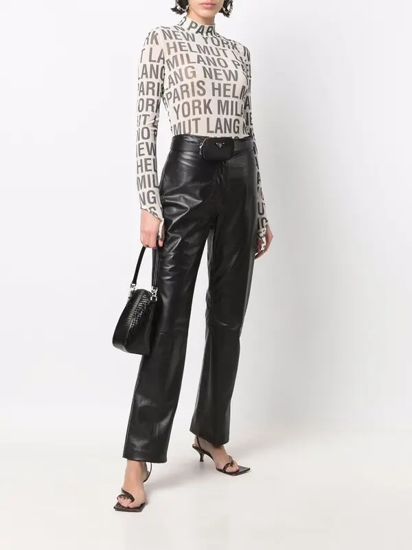 Helmut Lang All-over Logo Print Top