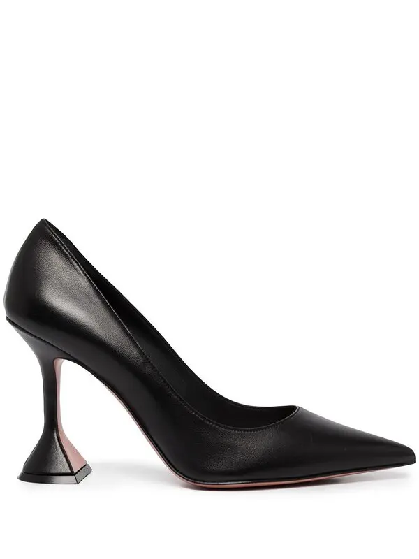 Amina Muaddi Sculpted Heel Pumps - Black