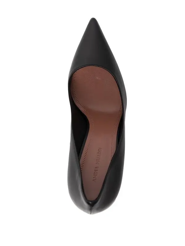 Amina Muaddi Sculpted Heel Pumps