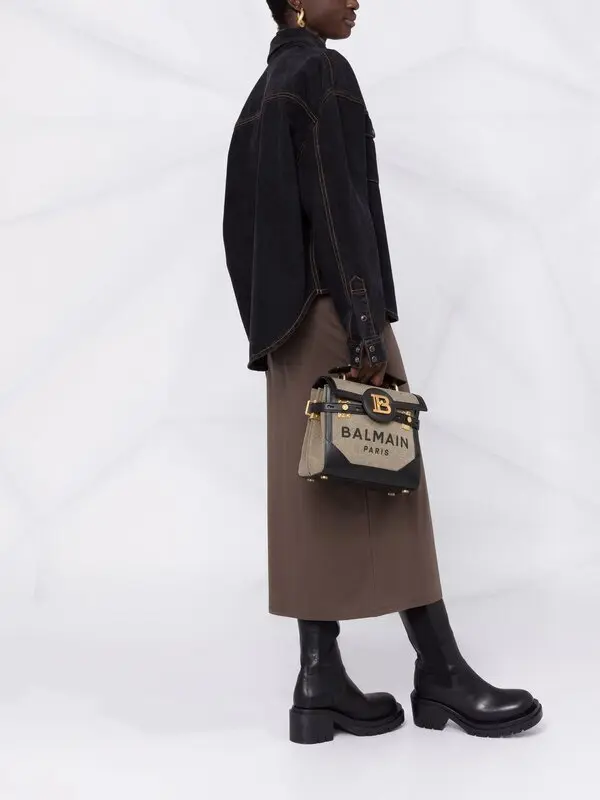 Balmain B-buzz Canvas Tote Bag