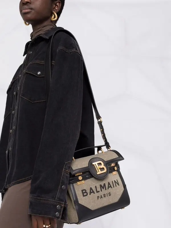 Balmain B-buzz Canvas Tote Bag