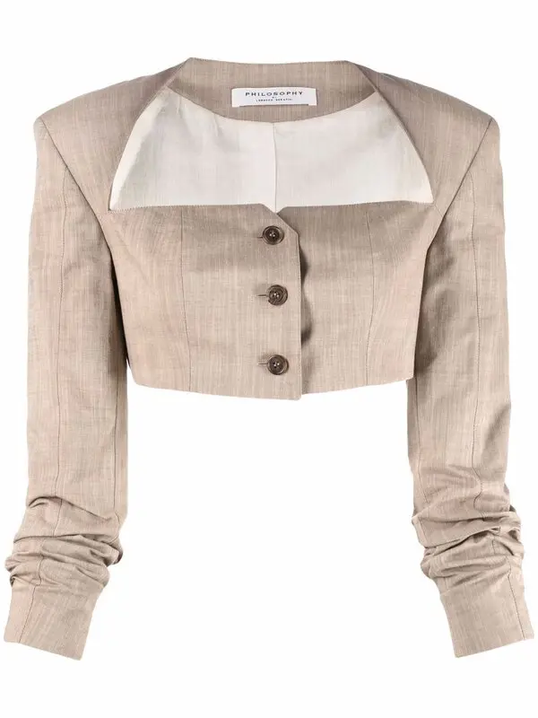 Philosophy Di Lorenzo Serafini Cut-out Cropped Jacket