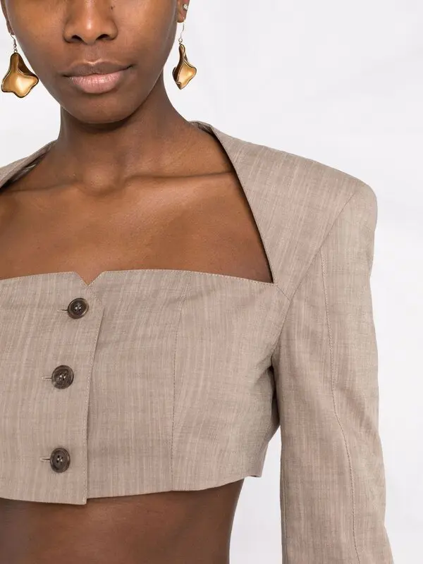 Philosophy Di Lorenzo Serafini Cut-out Cropped Jacket