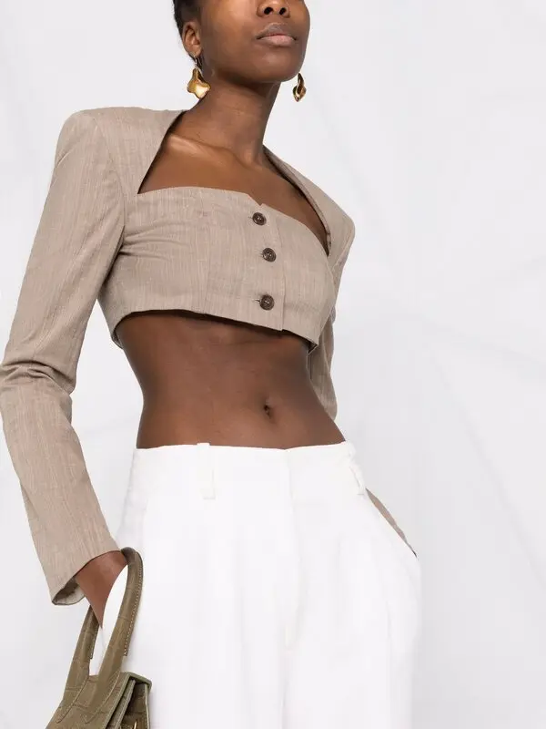 Philosophy Di Lorenzo Serafini Cut-out Cropped Jacket