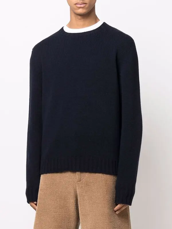 Palm Angels Intarsia-knit Logo Long-sleeve Jumper