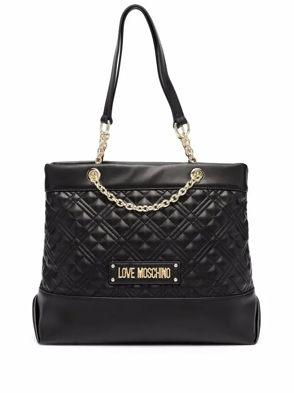 Moschino Quilted-finish Tote Bag - Black