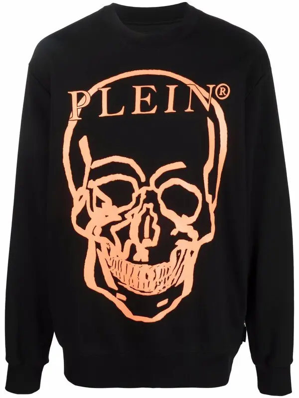 Philipp Plein Logo-print Long-sleeve Sweatshirt - Black