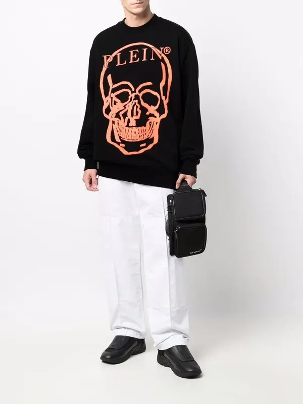 Philipp Plein Logo-print Long-sleeve Sweatshirt - Black