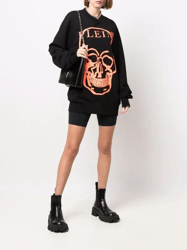 Philipp Plein Logo-print Long-sleeve Sweatshirt - Black