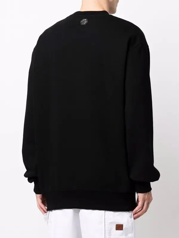 Philipp Plein Logo-print Long-sleeve Sweatshirt - Black
