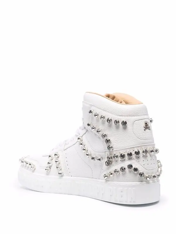 Philipp Plein Crystal-studded High-top Sneakers