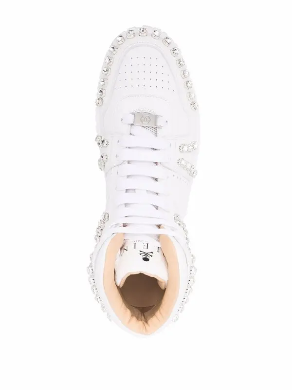 Philipp Plein Crystal-studded High-top Sneakers